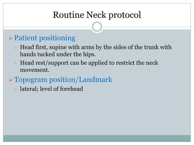 CT procedure of neck | PPTX