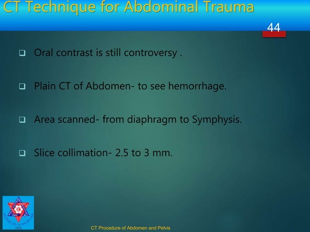 CT Procedure OF Abdomen & Pelvis | PPTX | Digestive Disorders ...