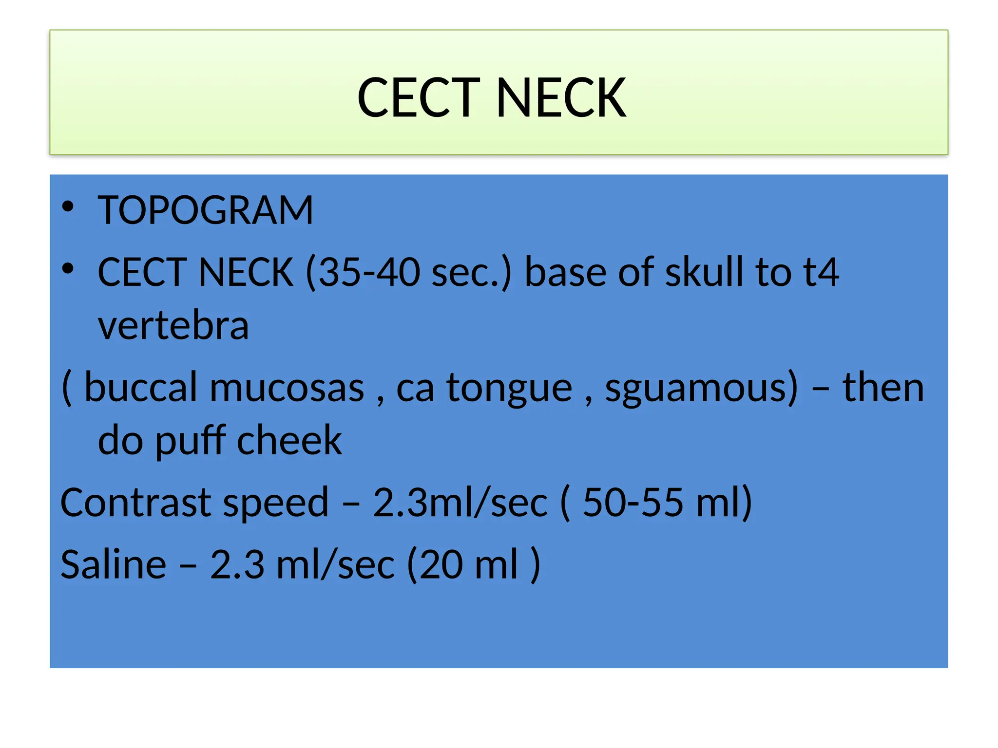 CT PROTOCOL like head angio , neck Angiography , body other part ...