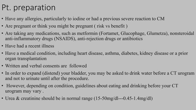 Ct protocol for ivu | PPTX