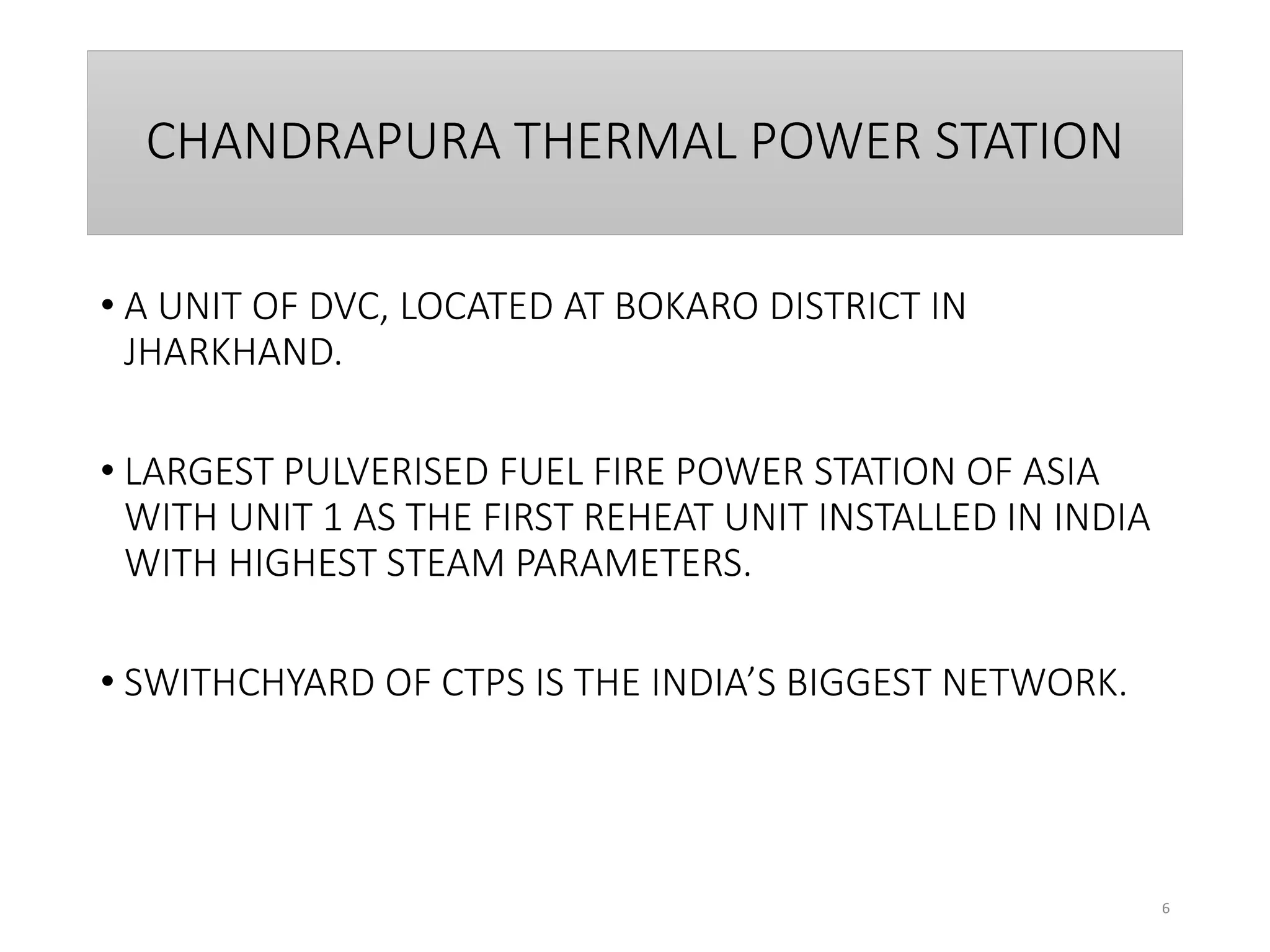 Chandrapura thermal power station | PPTX