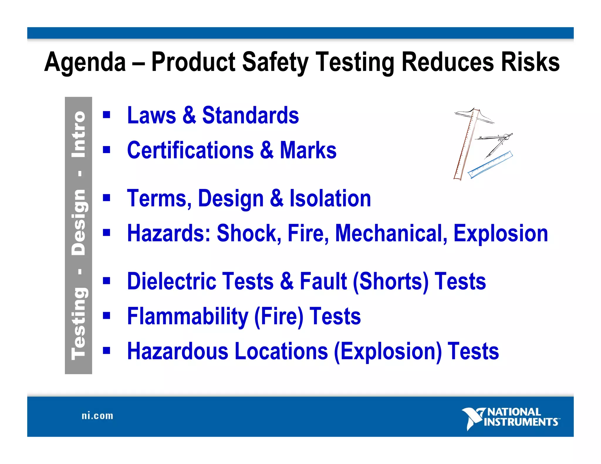 Product Safety Testing Reduces the Risk of Shock, Fire, Explosions | PDF
