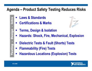 Product Safety Testing Reduces the Risk of Shock, Fire, Explosions | PDF