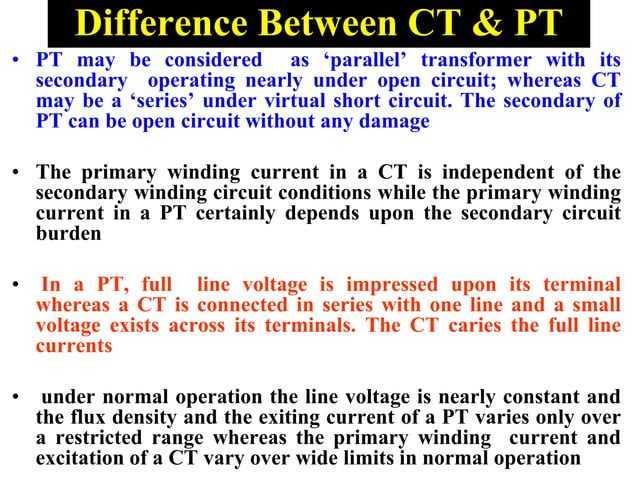 Current Transformer and Potential Transformer | PPT