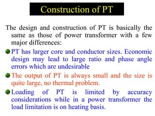 Current Transformer and Potential Transformer | PPT