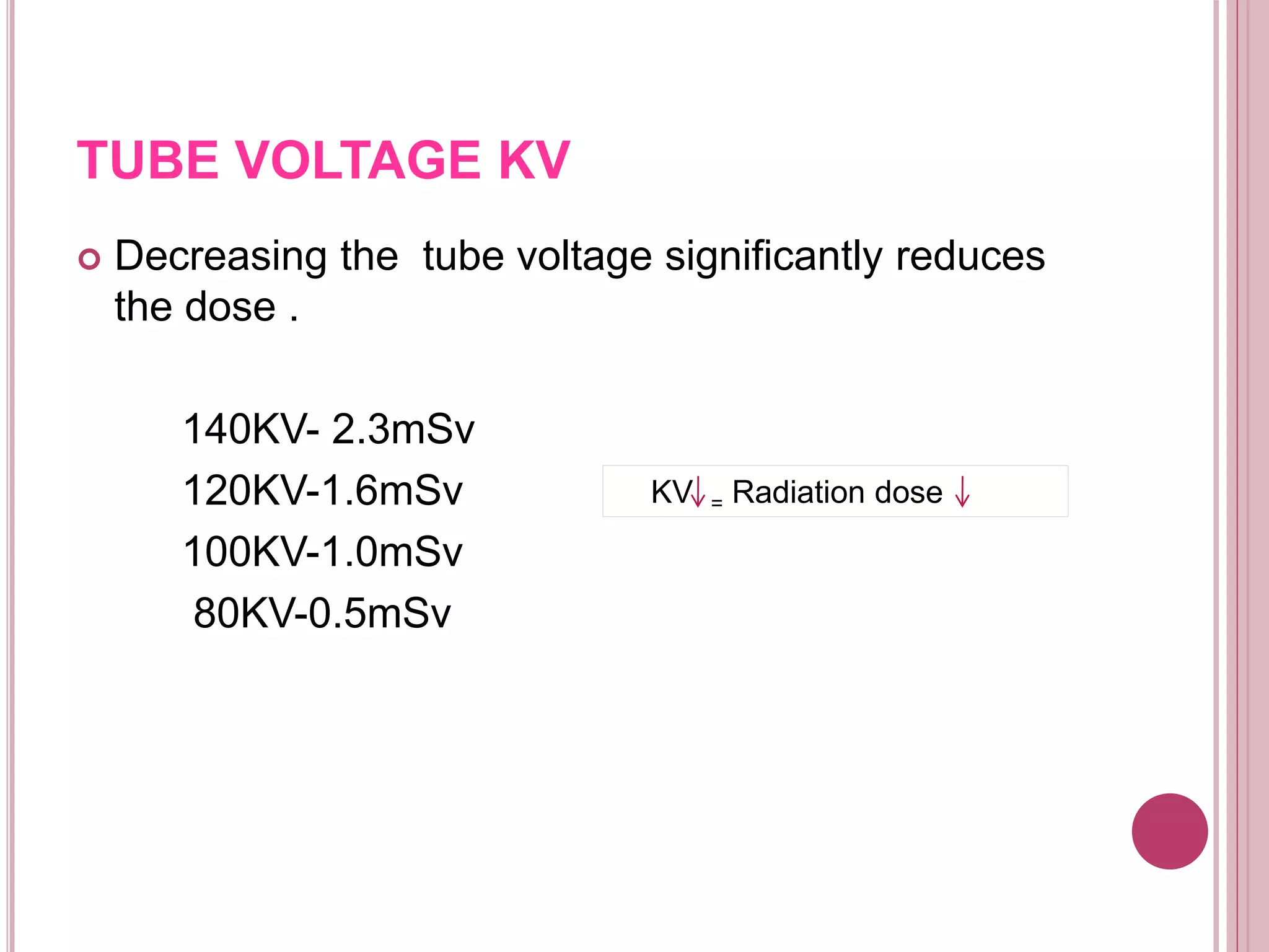 CT RADIATION DOSE REDUCTION | PPTX