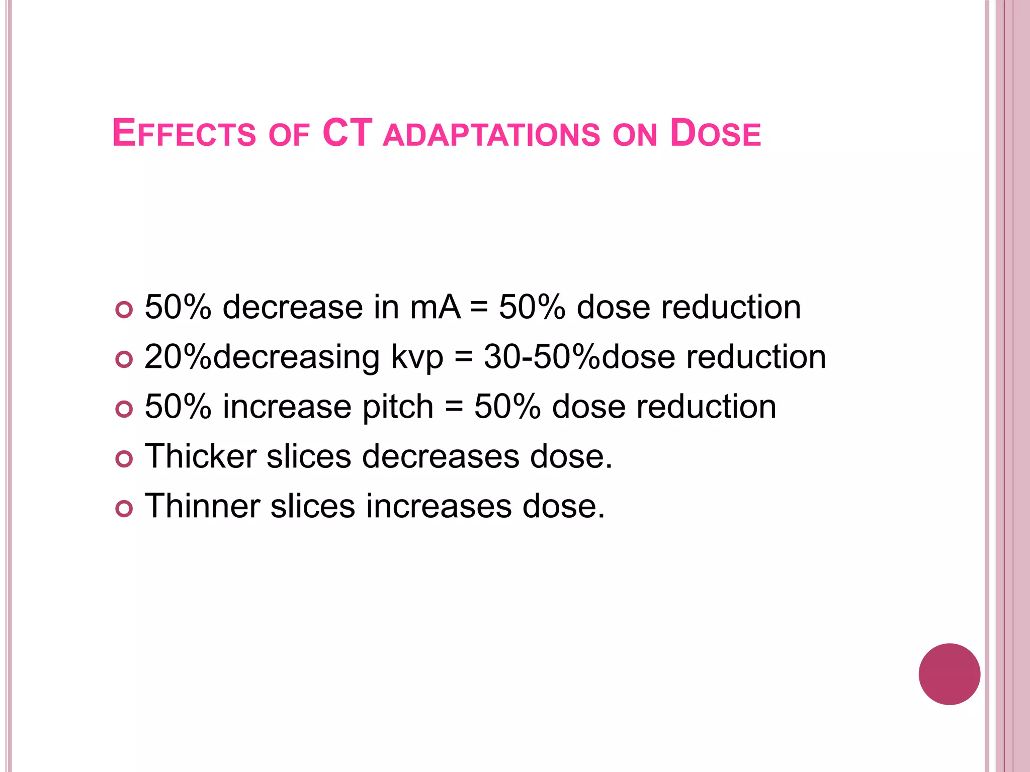 CT RADIATION DOSE REDUCTION | PPTX
