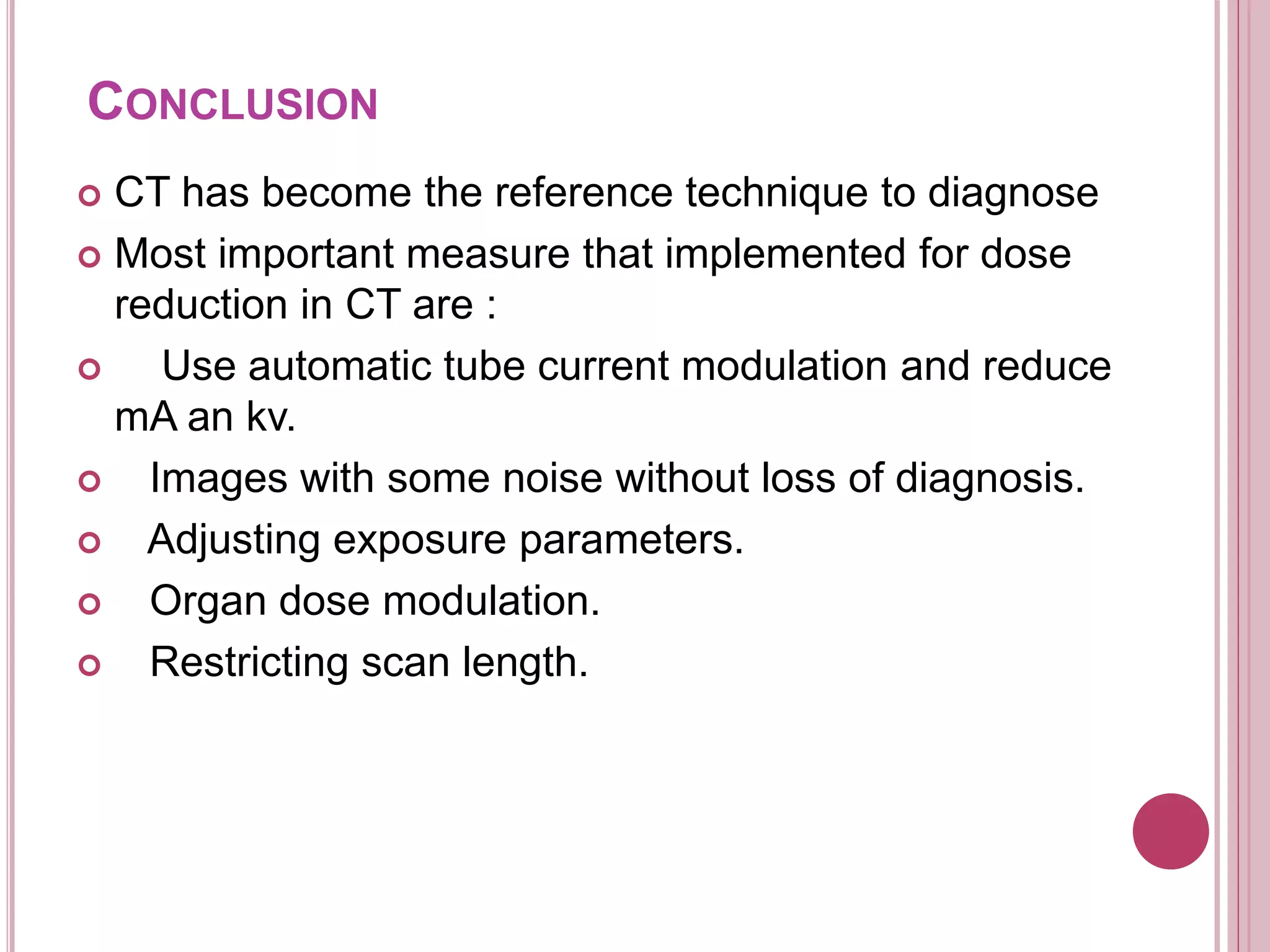 Ct Radiation Dose Reduction Pptx
