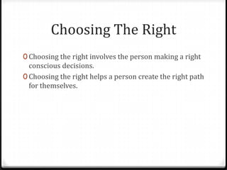Ctr choosing the right | PPTX | Medical Health