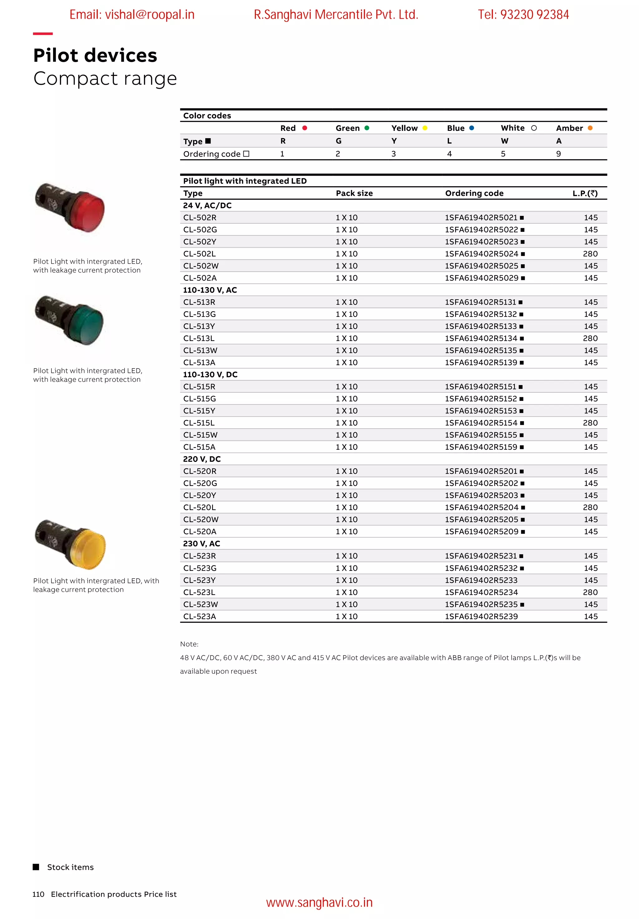 ABB Contactor Price List | PDF