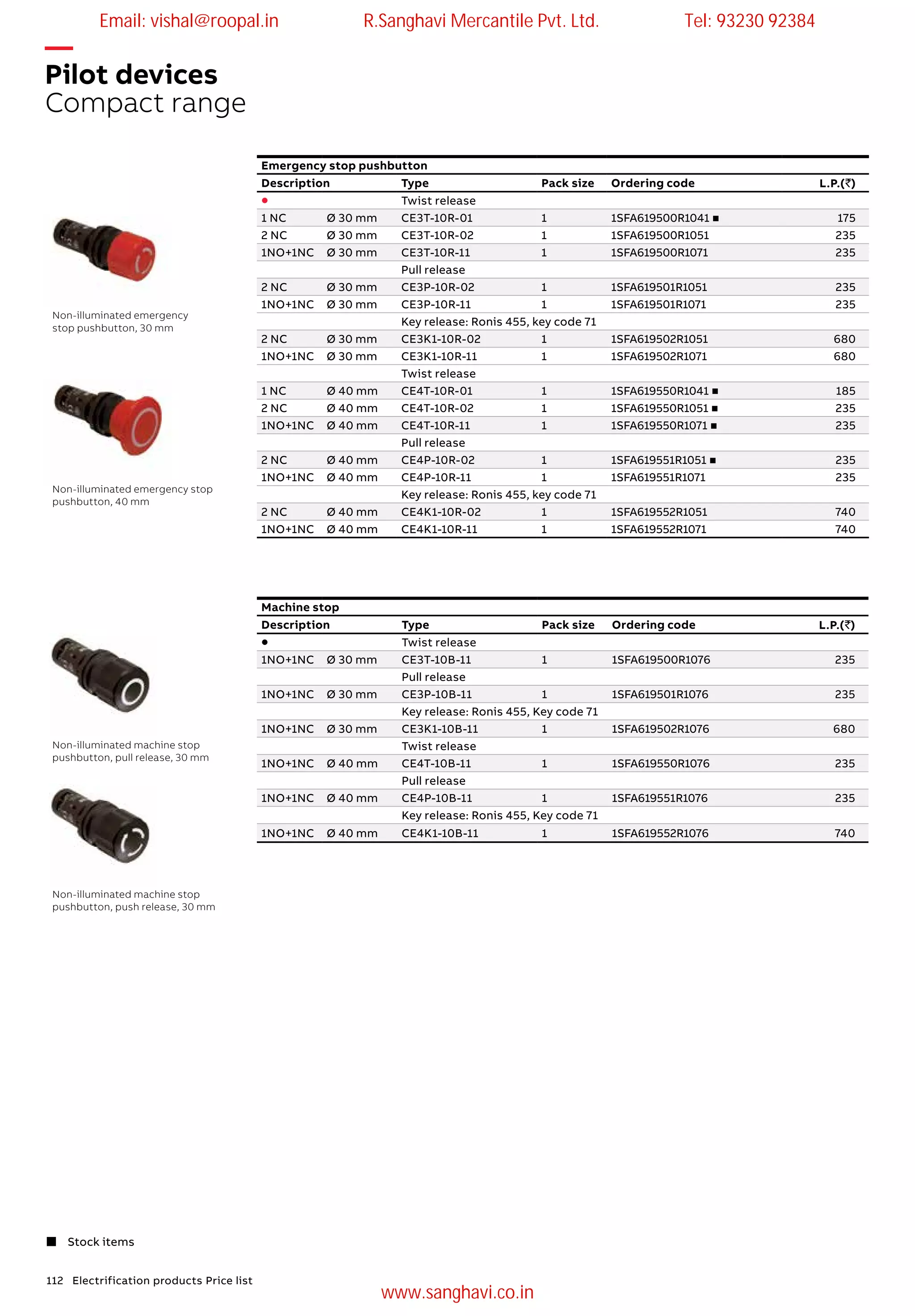 ABB Contactor Price List | PDF