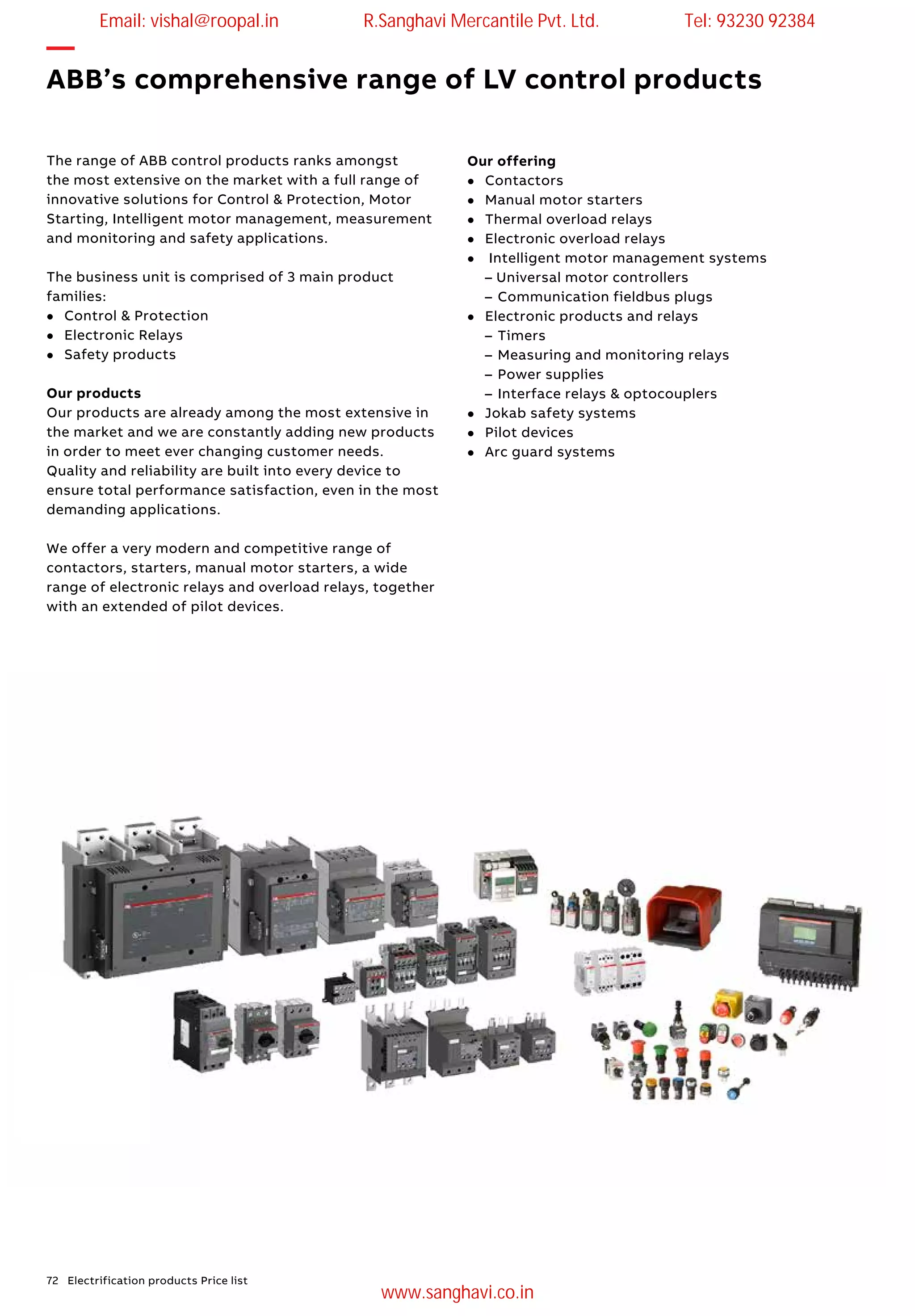 ABB Contactor Price List | PDF
