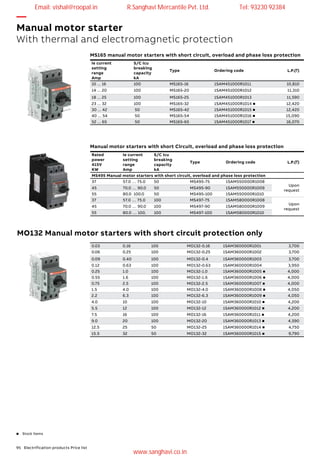 ABB Contactor Price List | PDF