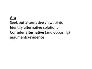 Critical Thinking / ctrl alt-delete | PPTX | Science