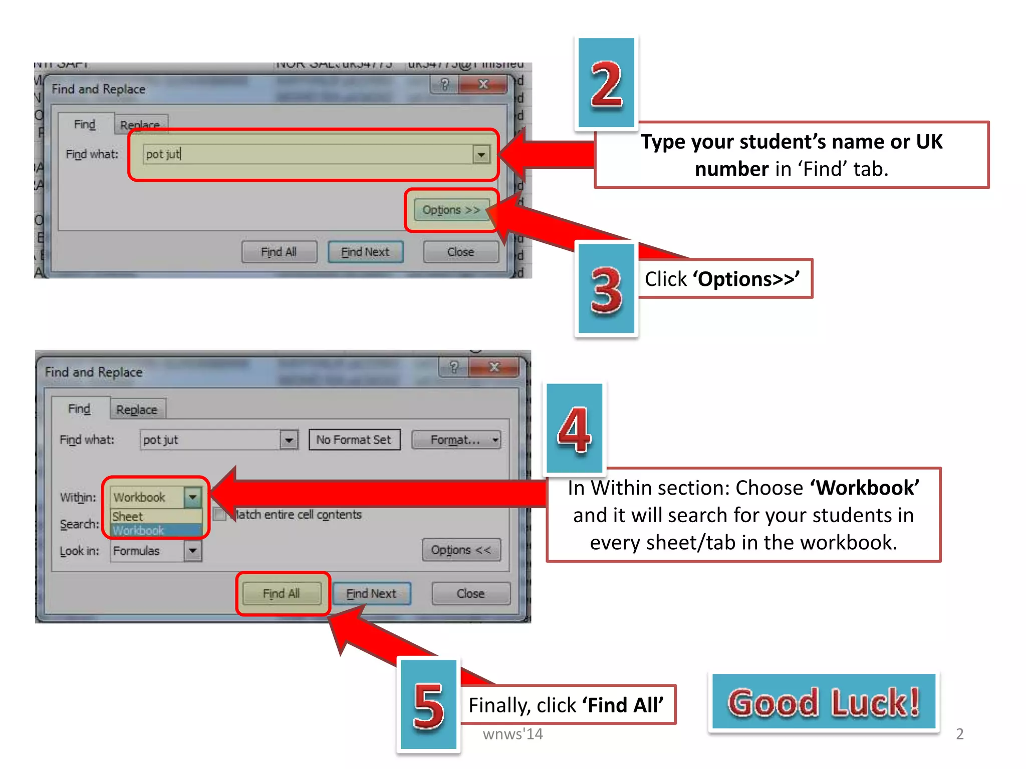 Excel Ctrl+F for my team | PDF