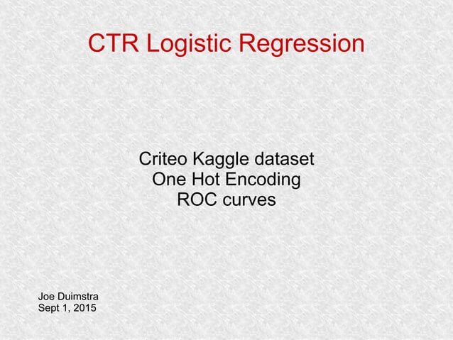 CTR logistic regression | PPT