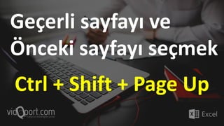 Excel'de kullanılan Ctrl + Shift Kısayolları | PDF