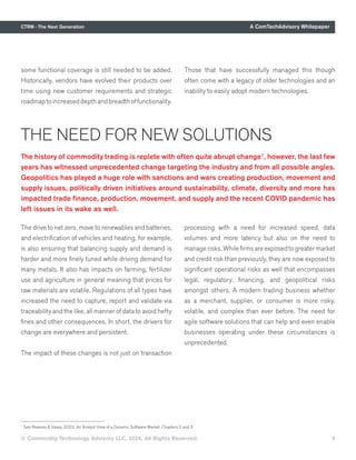 CTRM - The Next Generation - ComTechAdvisory Vendor Technical Update | PDF