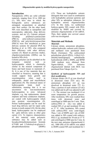 The cellular uptake of antisense oligonucleotid of E6 mRNA into ...