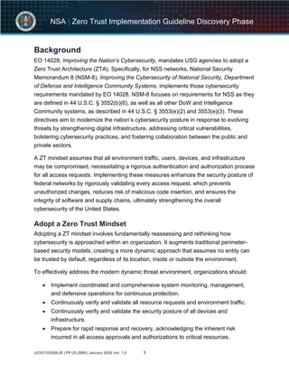 Zero Trust Implementation Guideline Discovery Phase | PDF