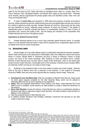 Comprehensive Transportation Study | PDF