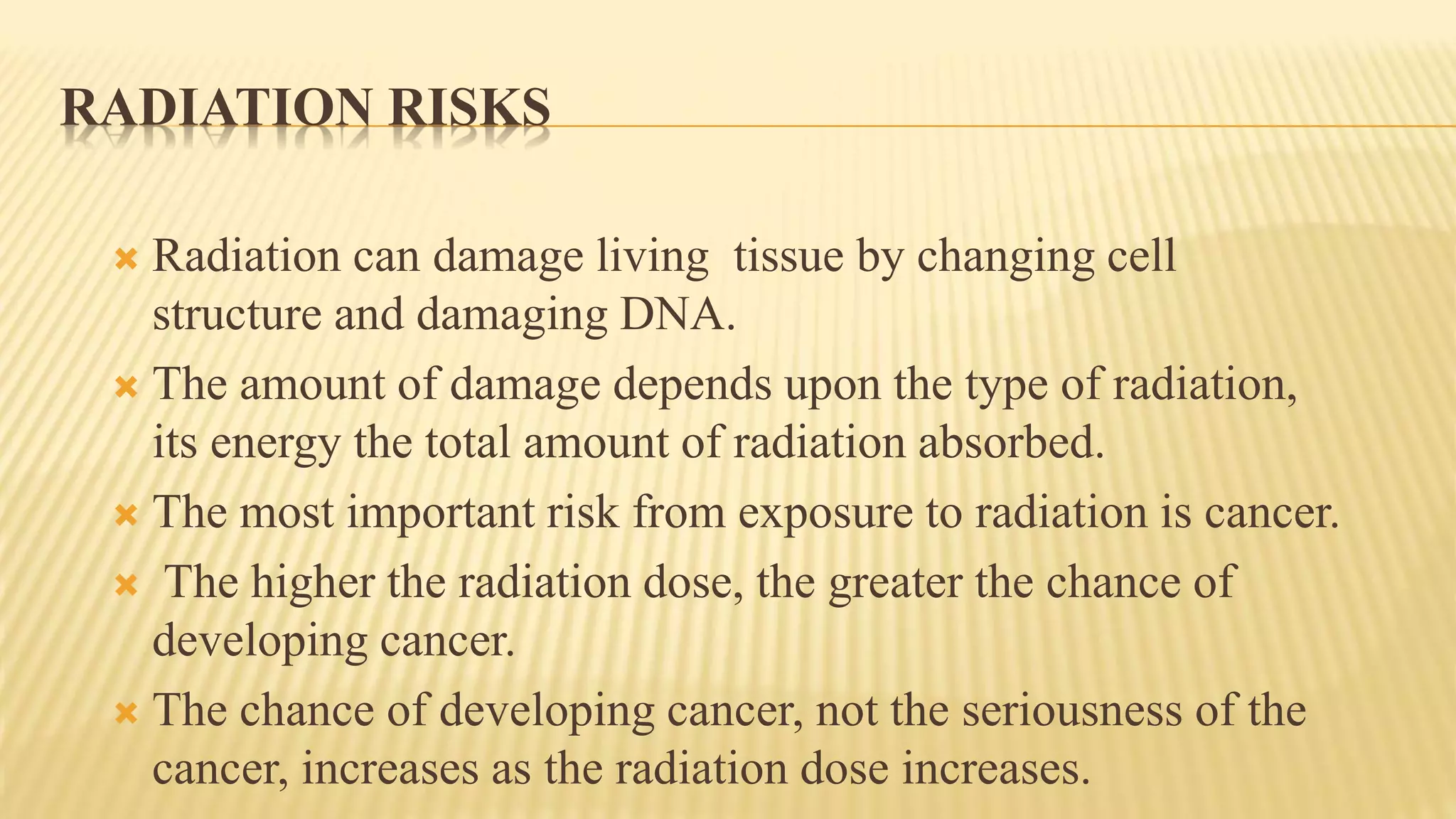 Radiation hazards in CT scan | PPTX