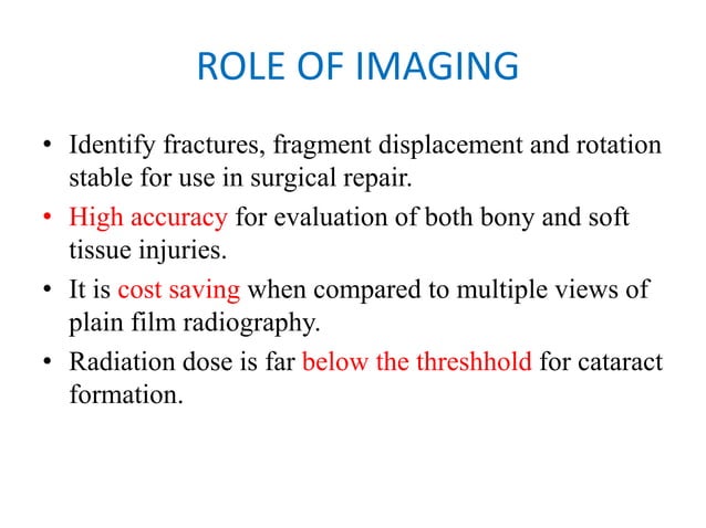 Ct scan and its interpretation in omfs | PPTX | Death, Injury, or ...