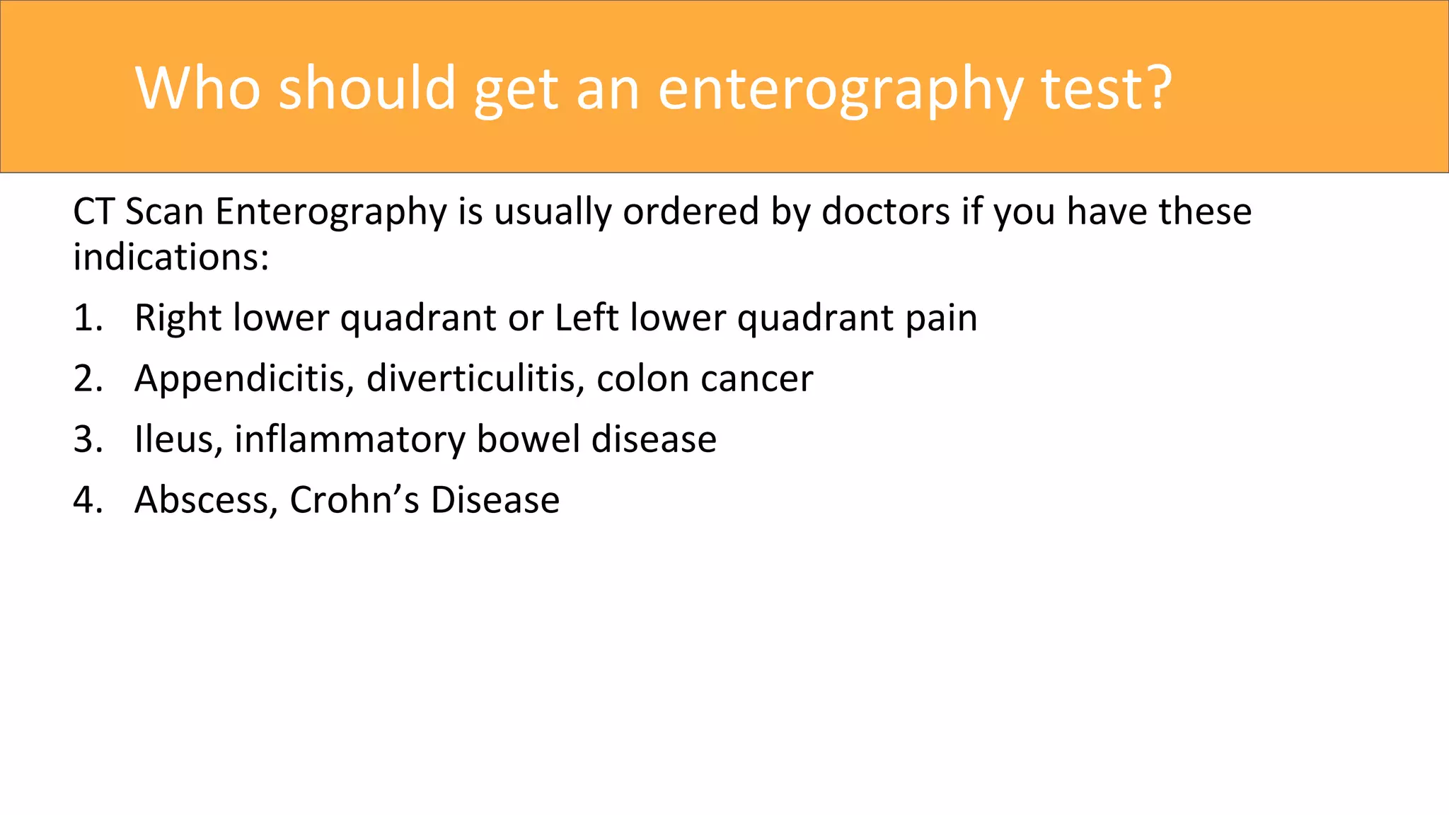 CT Scan Enterography | PDF