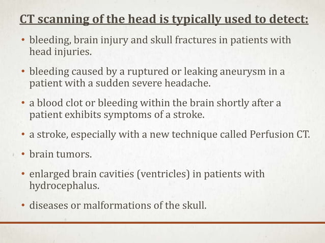 BRAIN CT SCAN | PPTX