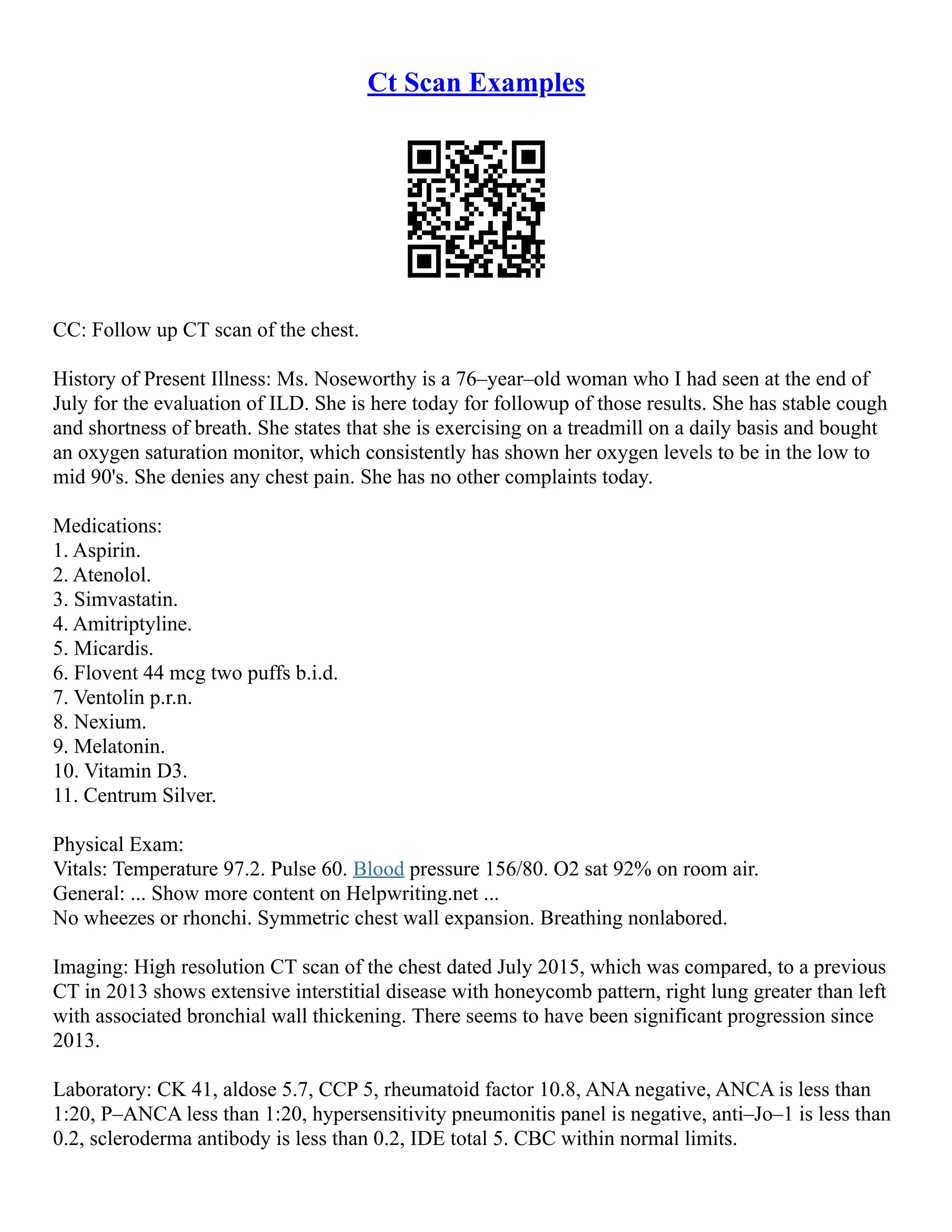 CT Scan Scenarios | PDF
