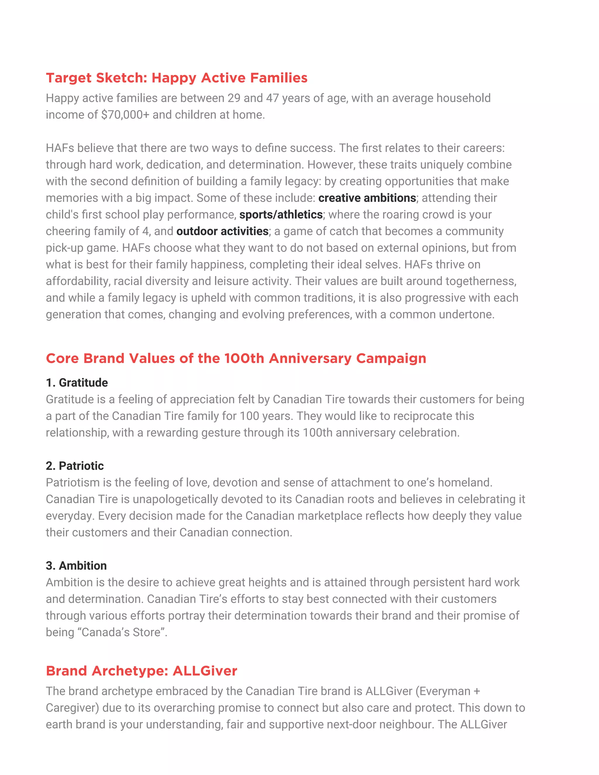 Canadian Tire's 100th Campaign | PDF
