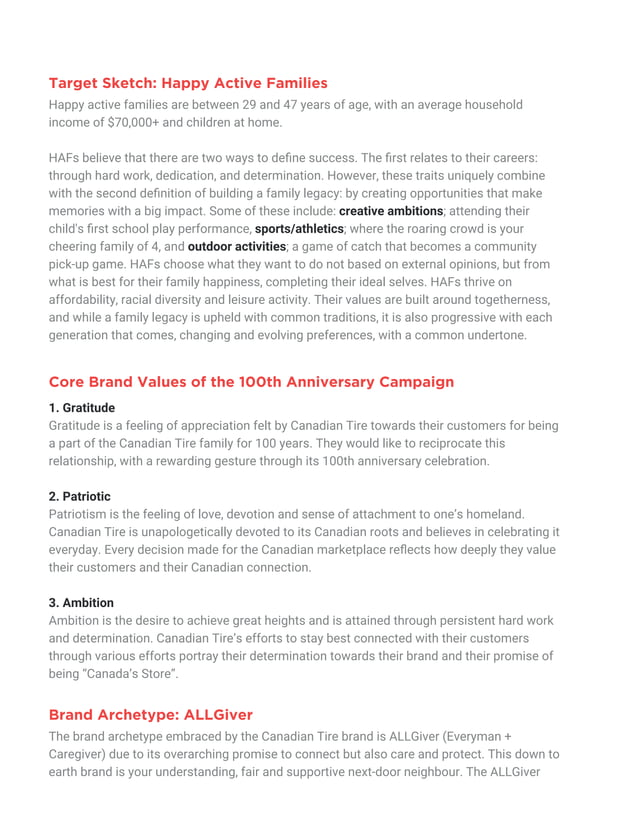 Canadian Tire's 100th Campaign | PDF