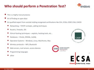 Penetration testing & Ethical Hacking | PPT
