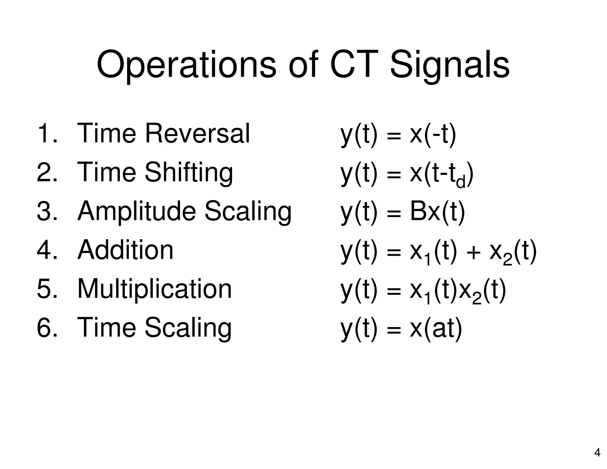 Ct signal operations | PDF