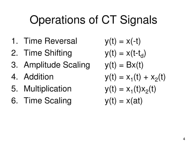 Ct signal operations | PDF