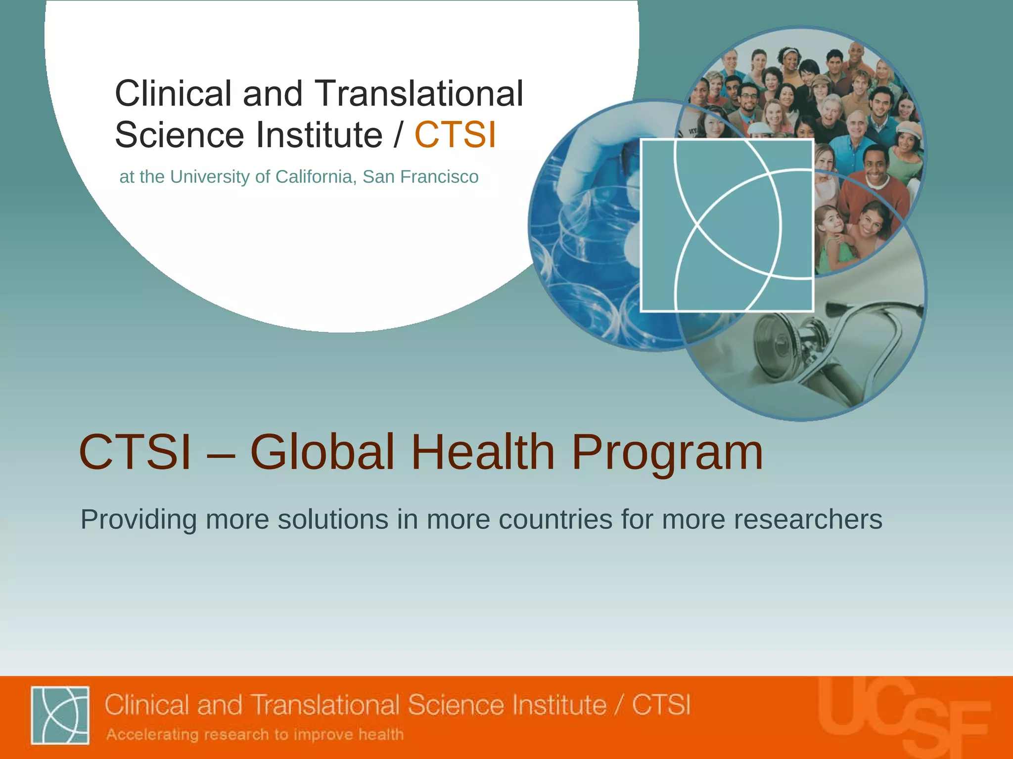 CTSI – Global Health Program: Providing more solutions in more ...