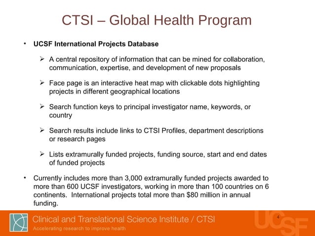 CTSI – Global Health Program: Providing more solutions in more ...