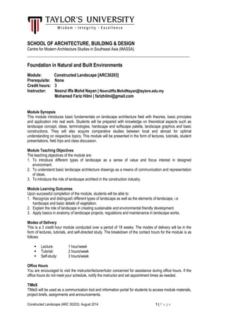CTS MODULE OUTLINE | PDF