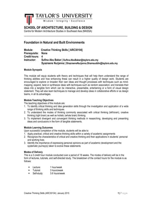 Cts module outline january 2015 | PDF