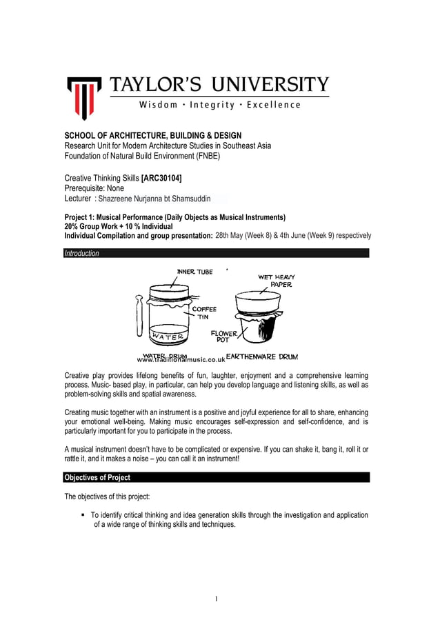 Cts project 1 brief | PDF