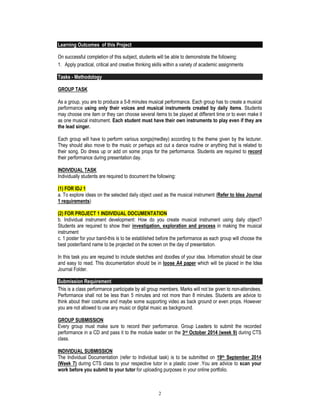 Project 1 - Musical Performance | PDF