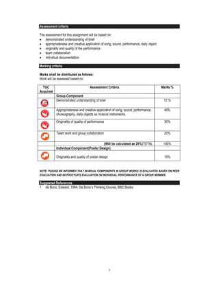 Project 1 - Musical Performance | PDF