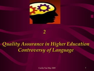 Quality Assurance in Higher Education - Controversies of Language ...