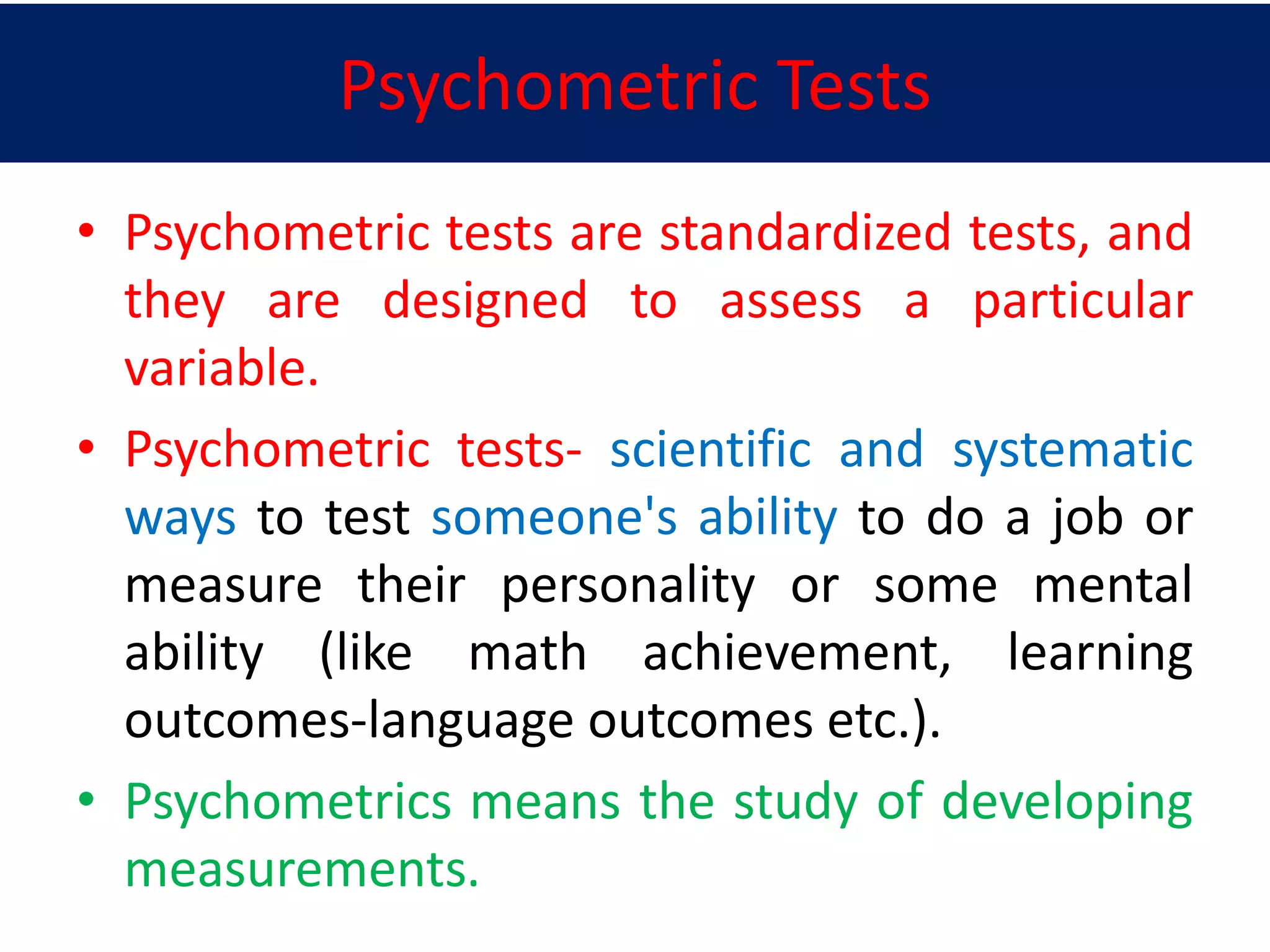 Classical Test Theory (CTT)- By Dr. Jai Singh | PPTX