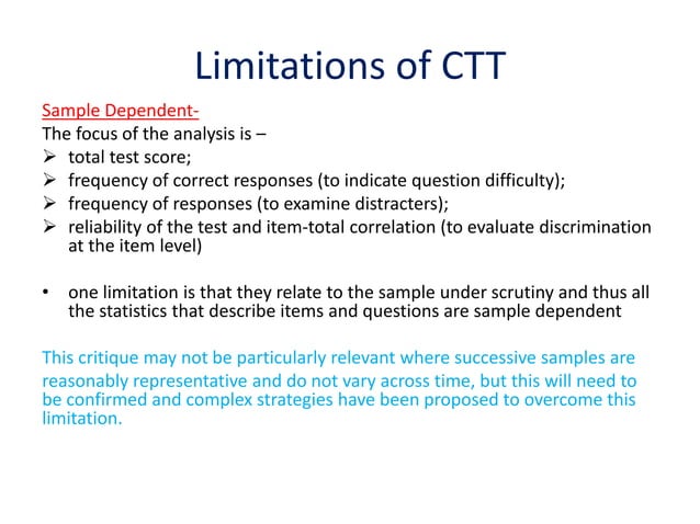 Classical Test Theory (CTT)- By Dr. Jai Singh | PPTX | Standardized ...