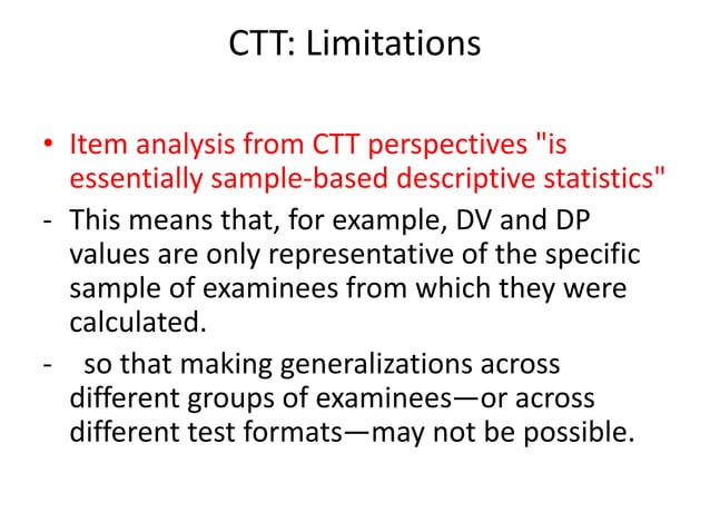 Classical Test Theory (CTT)- By Dr. Jai Singh | PPTX | Standardized ...