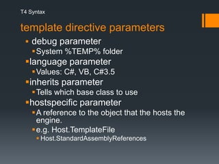 T4 / Code Generation | PPT