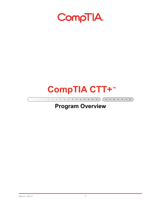 CompTIA CTT+ Overview | PDF | Standardized Testing | Educational Assessment