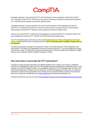 CompTIA CTT+ Overview | PDF