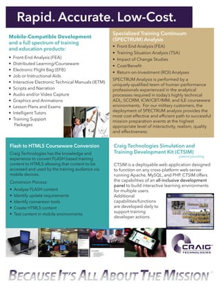 Craig Technologies Training Solutions | PDF